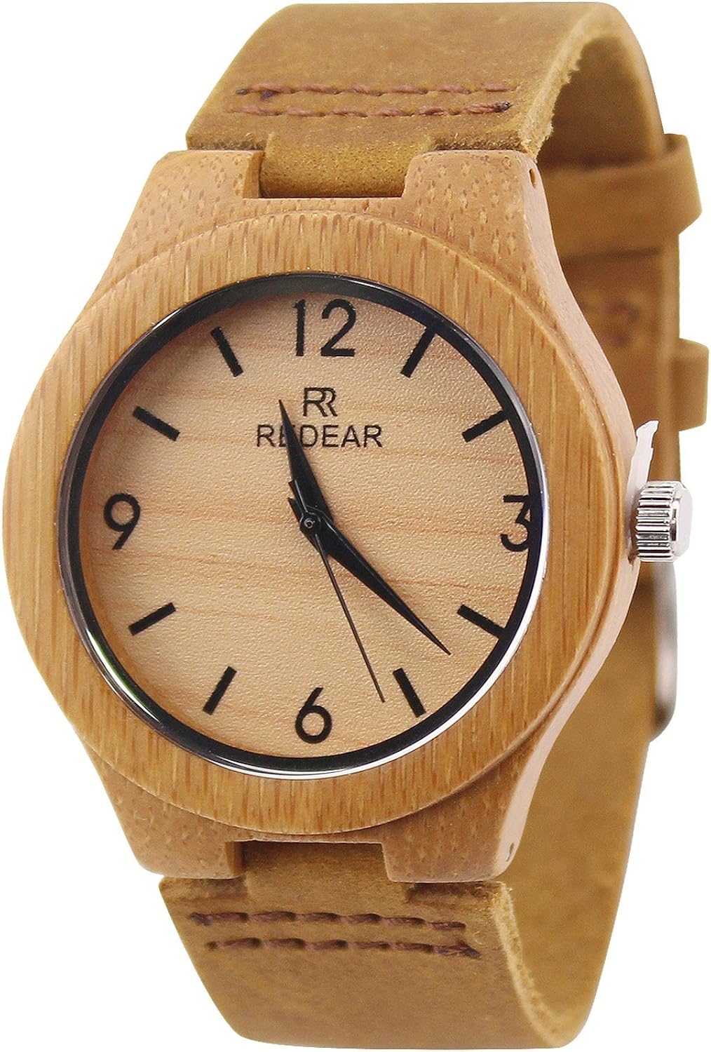 ACMEDE Damen Holzuhr Armbanduhr Analog Quarz Damenuhr Lederarmband ...