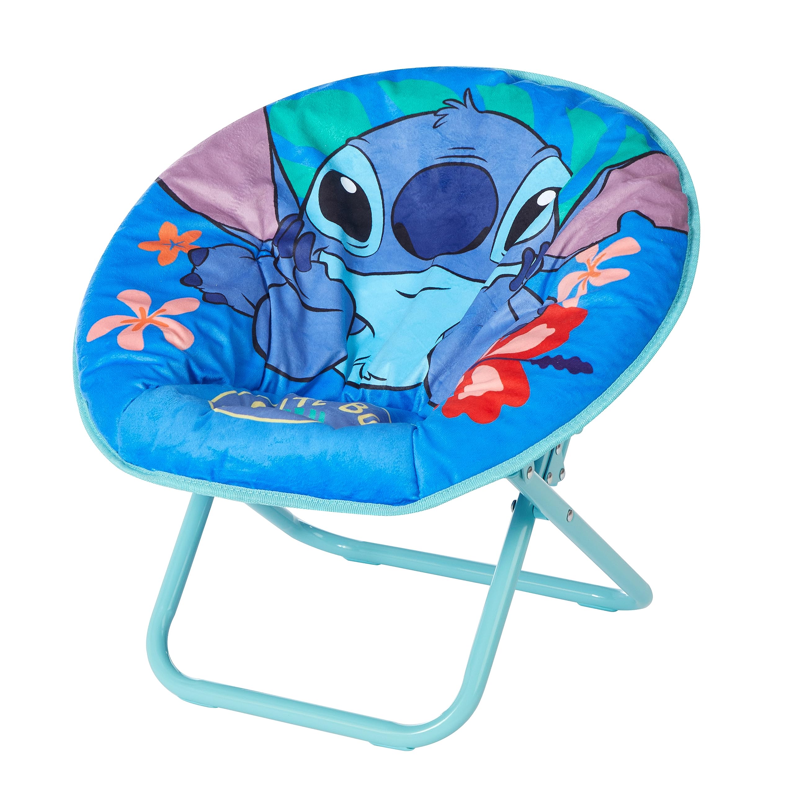 Idea Nuova Disney Stitch 19” Frame Folding Toddler Saucer™ Chair with ...