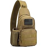 Amazon.com: Protector Plus Tactical Sling Bag Military MOLLE Crossbody ...