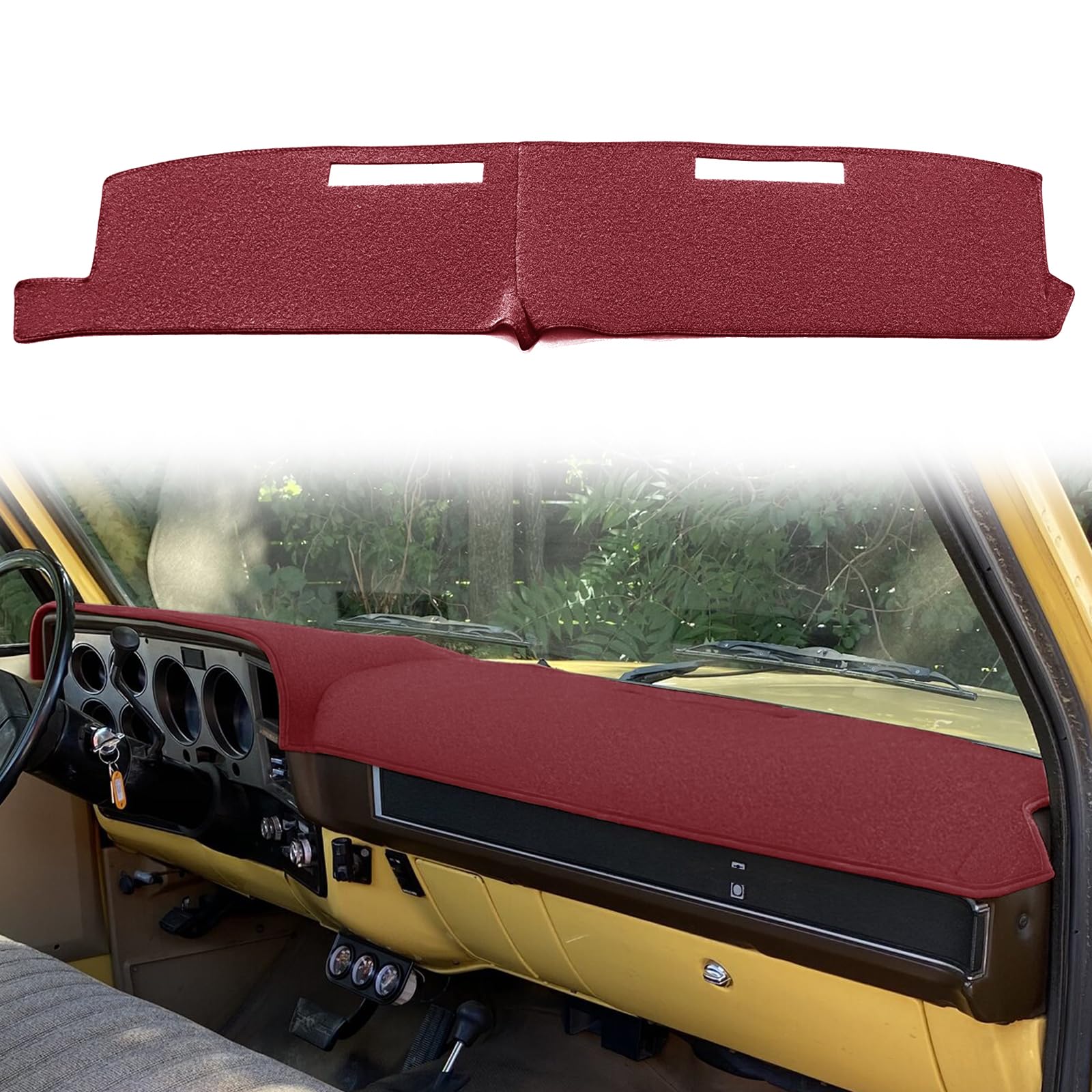 Yiz Dash Cover Mat Custom Fit for 1981-1991 Chevrolet Chevy C/K/R/V ...