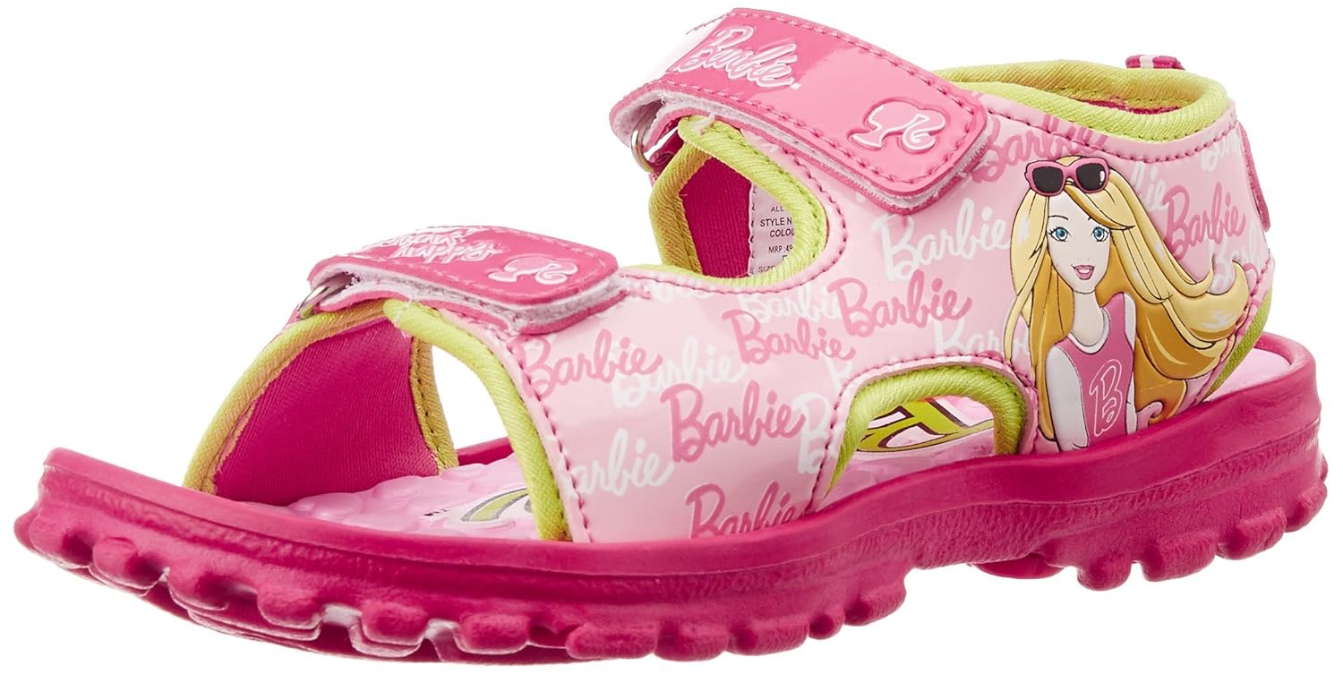 Buy Barbie Girl's Pink and Green Fashion Sandals - 3 UK/India (35 EU ...