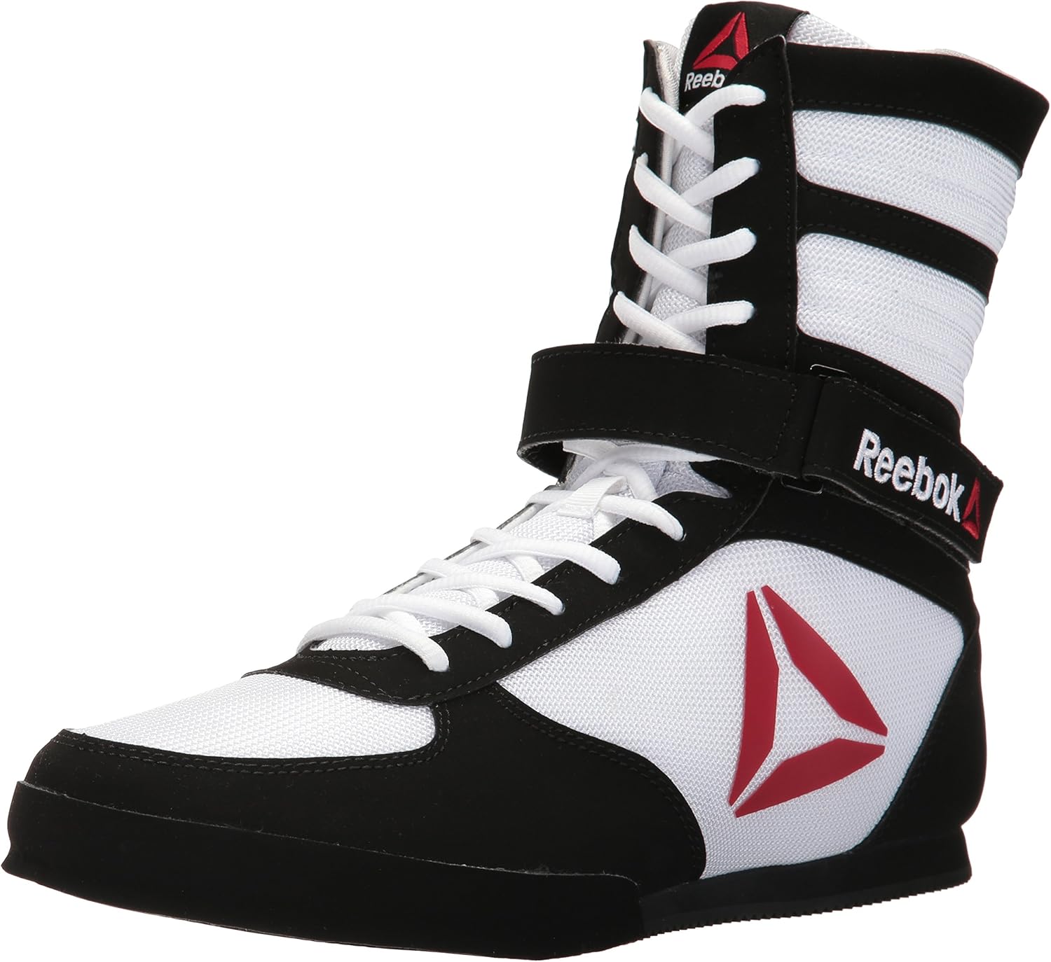 Reebok Men's Boot Boxing Shoe, Buck-Delta-White/Black, 8 M US: Amazon ...
