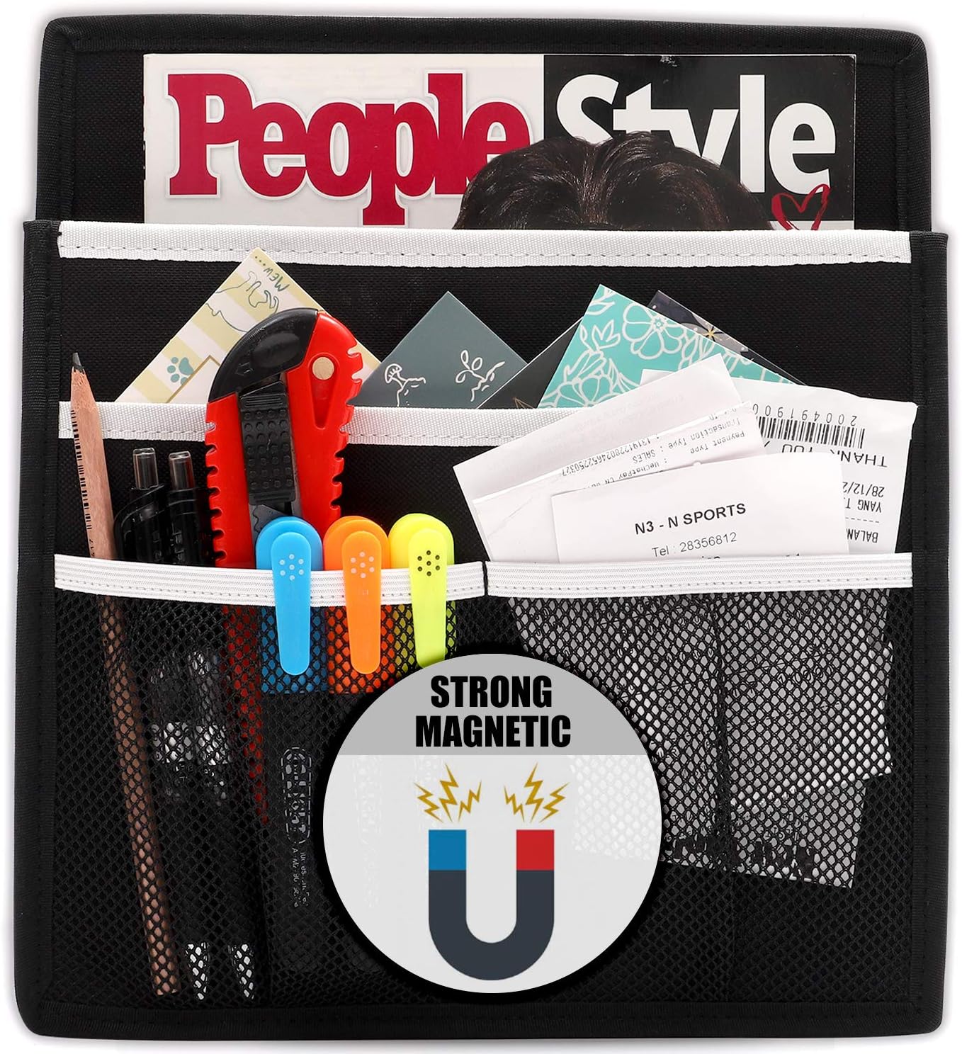 Magnetic File Holder, Letter Size, Built-in Strong Neodymium Magnets, 4 ...