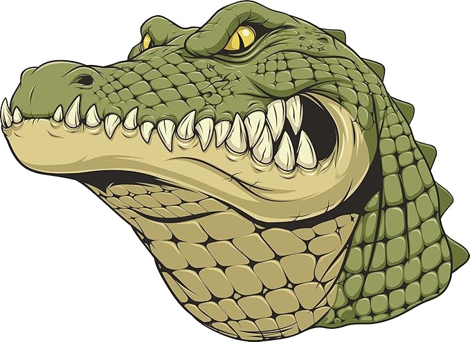 Amazon.com: Scary Aggressive Angry Agitated Swamp Crocodile Alligator ...