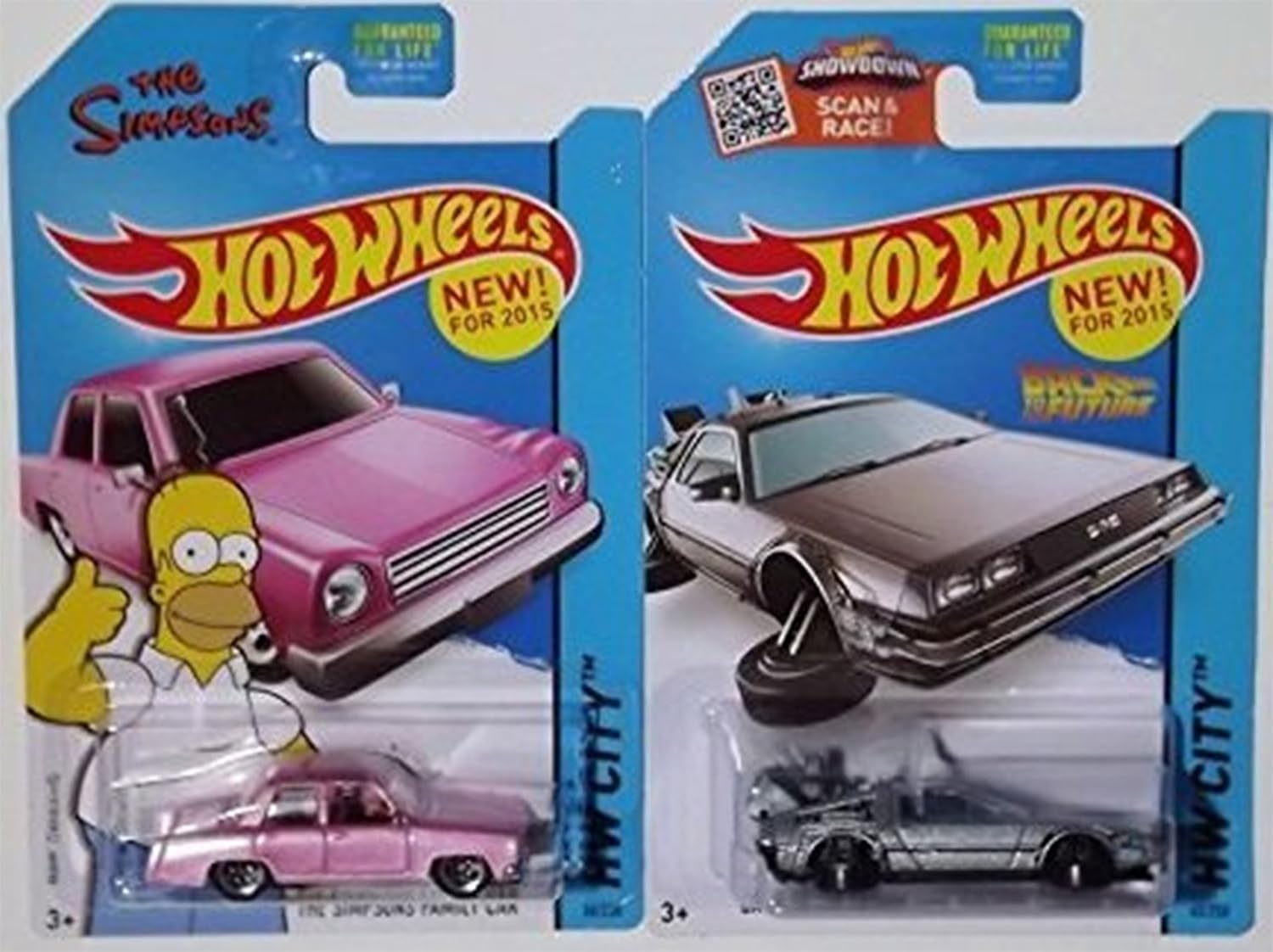 Hot Wheels Simpsons Family Car and Back To Future Delorean Hover Mode ...