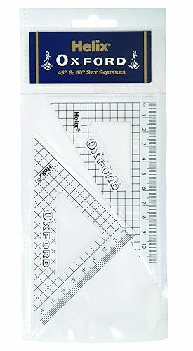 Helix Oxford 31cm 45 & 60 Degree Set Squares: Amazon.co.uk: DIY & Tools