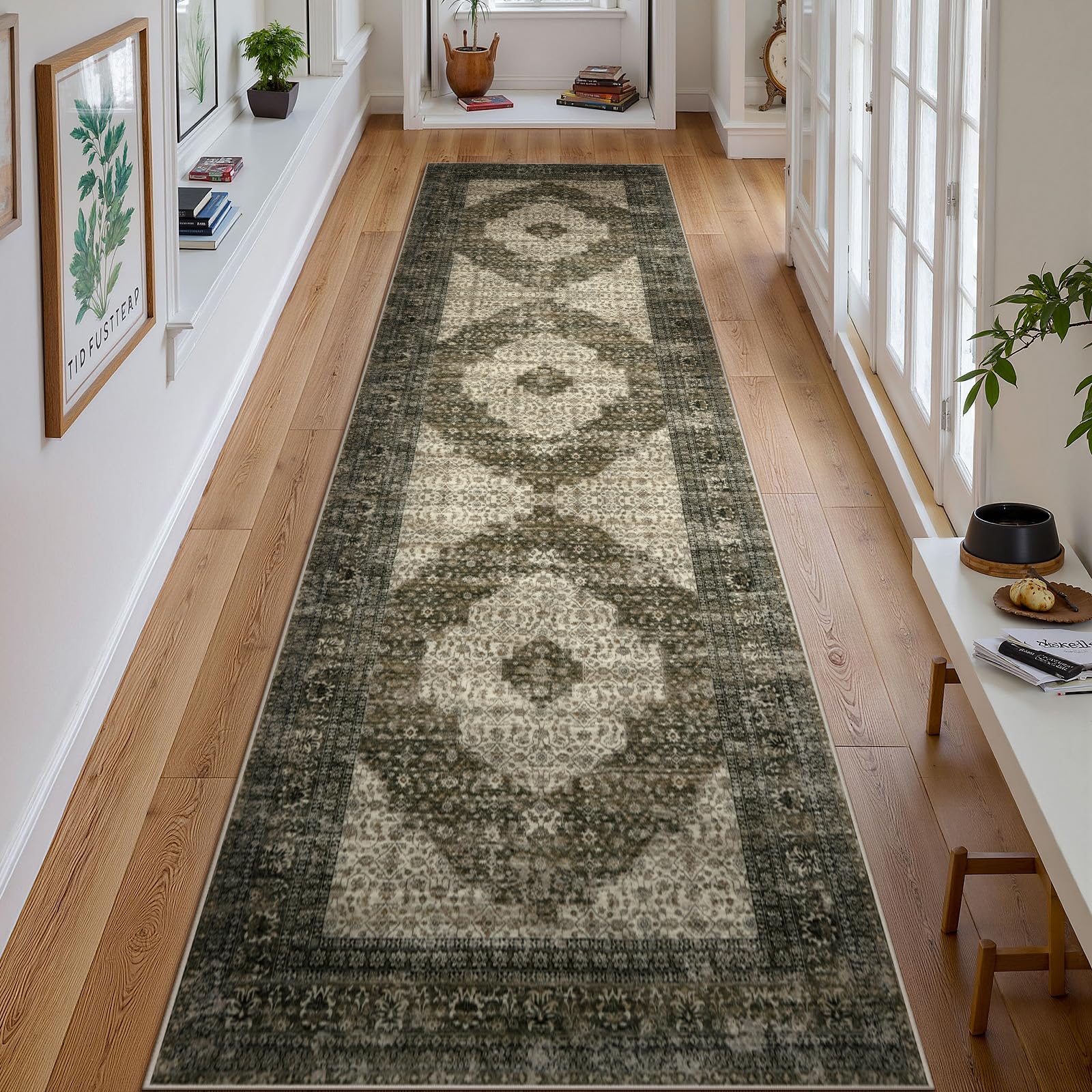 LIVEBOX Oriental Carpet Runners for Hallway 8ft, 2.5x8 Washable Rug ...