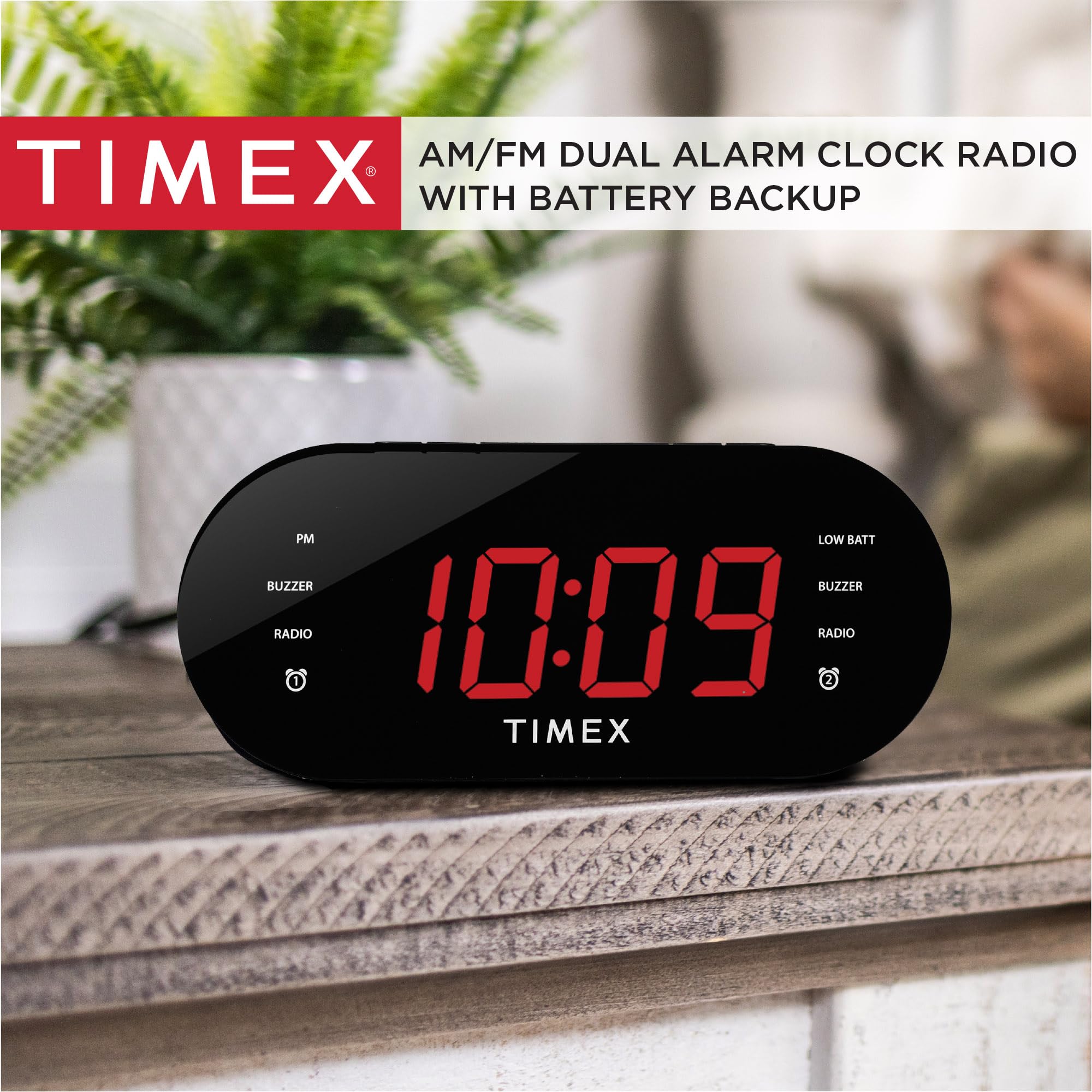 Mua Timex T231G AM/FM Dual Alarm Clock Radio with 1.2-Inch Display and ...