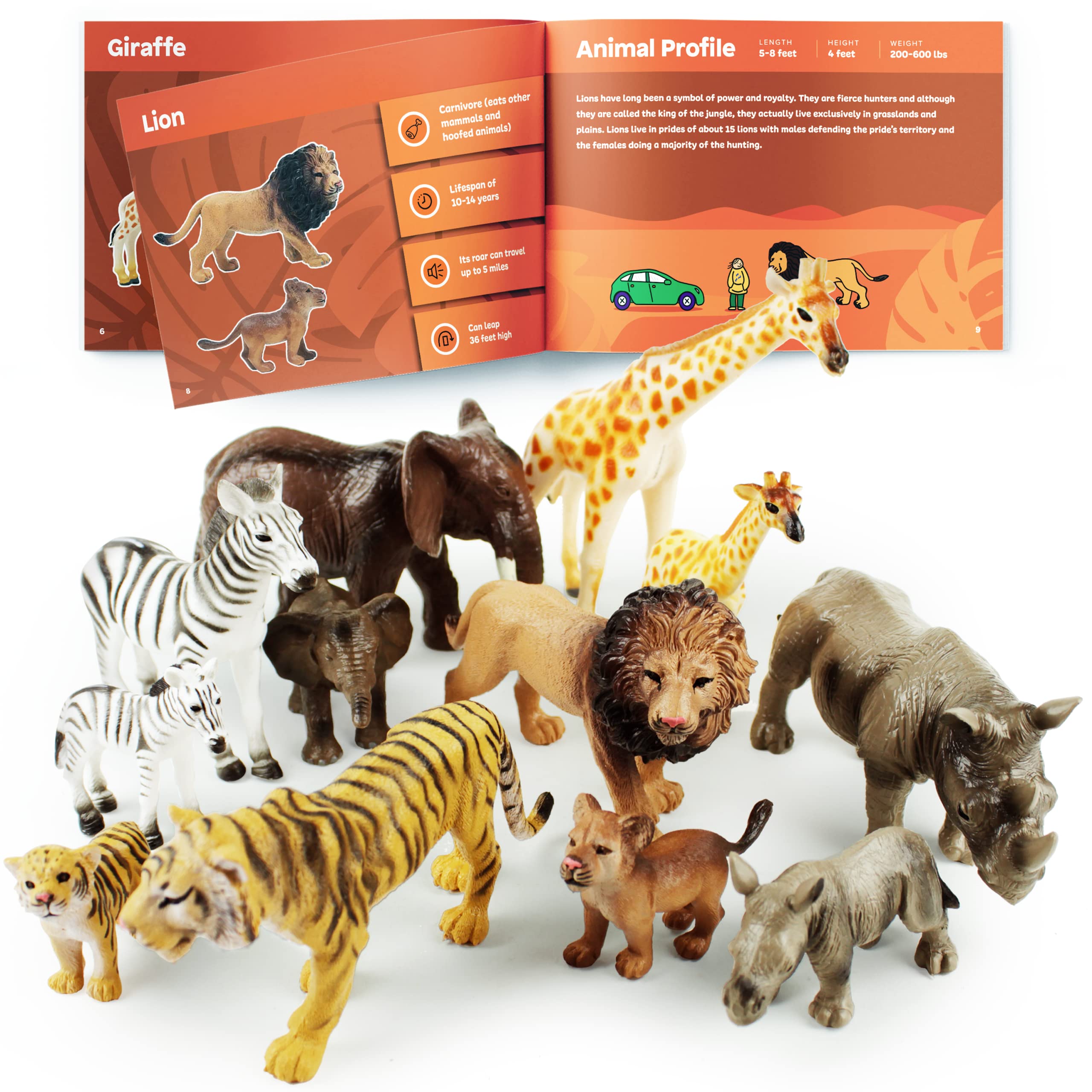 Mua Boley 12-Piece Safari Animal Set - Educational Zoo, Jungle, African ...