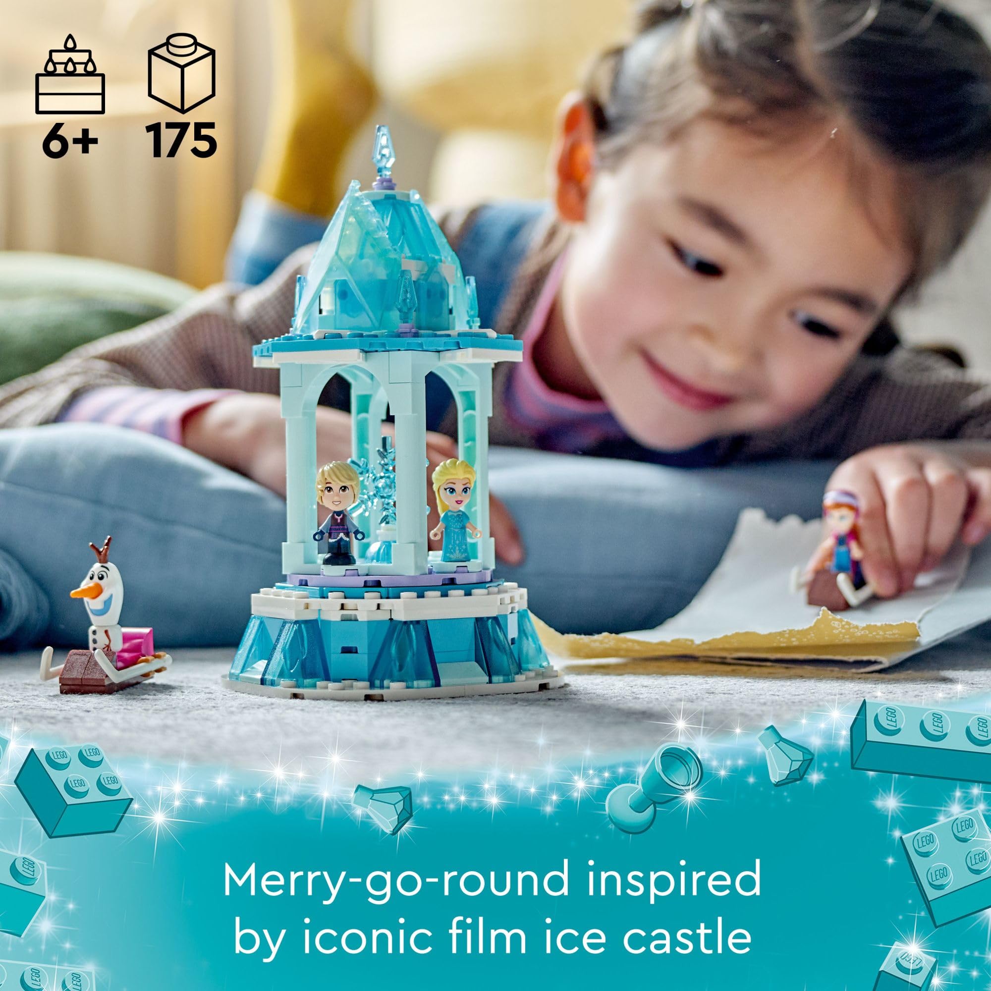 Mua LEGO Disney Frozen Anna and Elsa’s Magical Carousel 43218 Ice ...