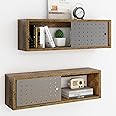 Amazon.com: Maxpeuvon Floating Cabinet Set of 2, Wall Mount Cube ...