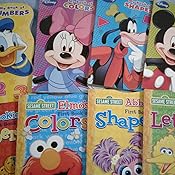 Amazon.com: Sesame Street + Mickey Mouse Baby Toddler Beginnings Board ...
