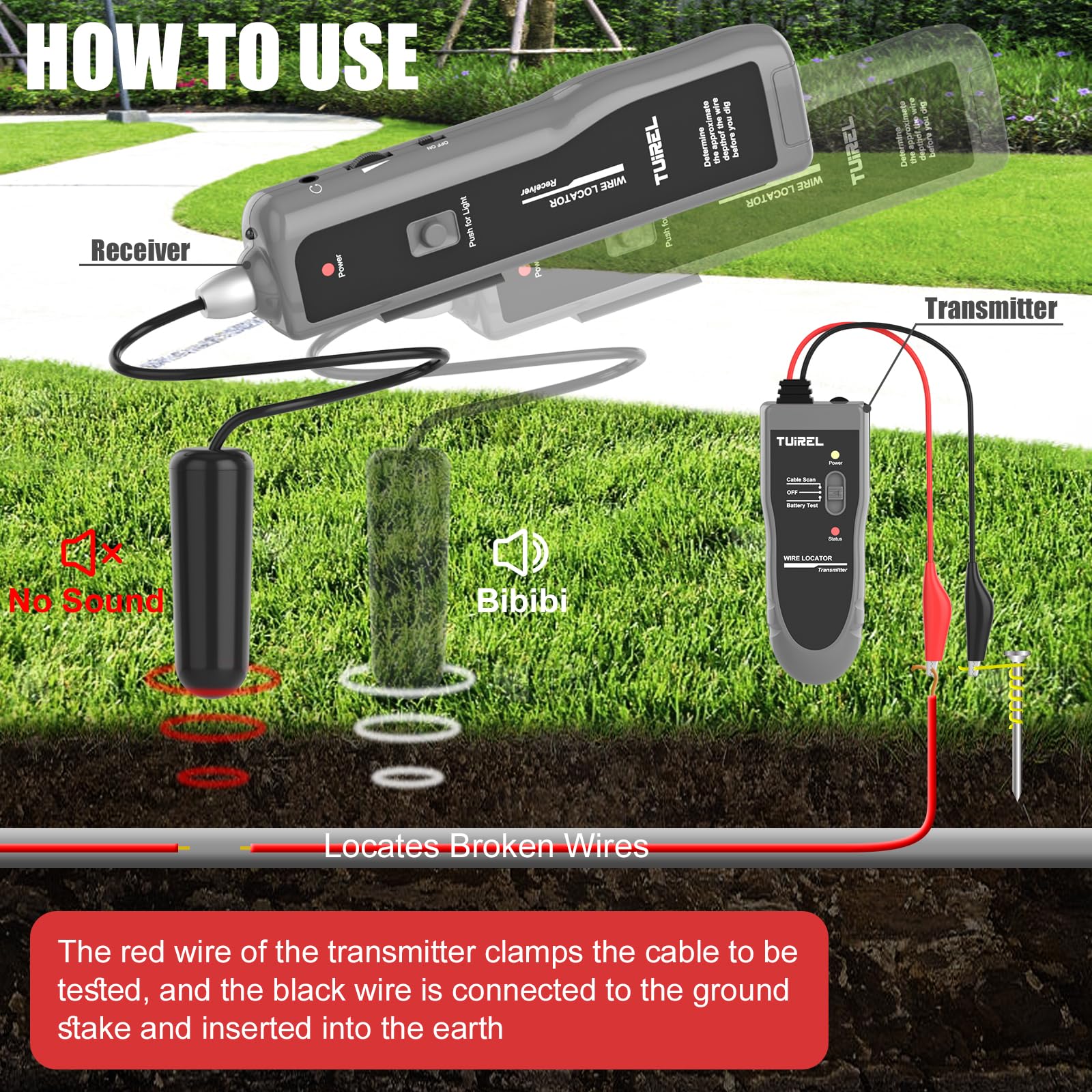 Mua Underground Wire Locator, Wire Tracer with Earphone, Buried Wire ...