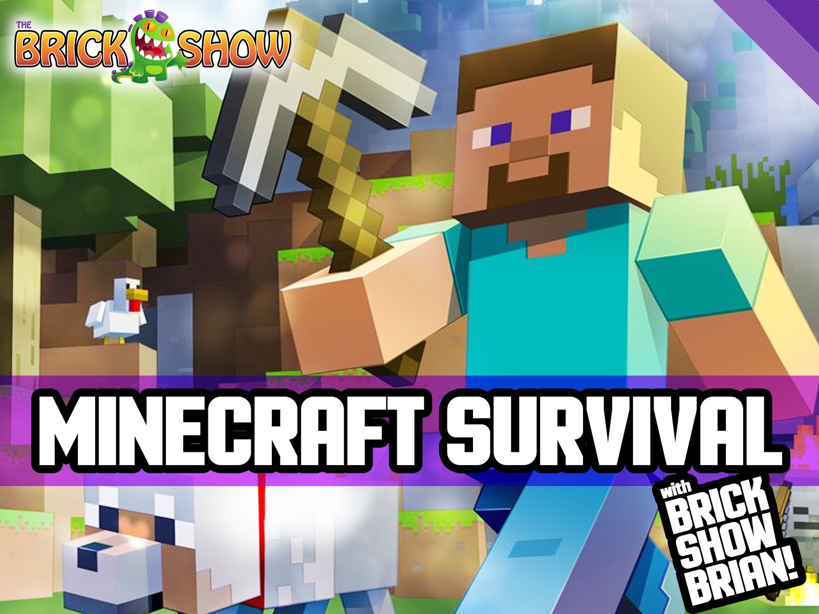 Watch Clip: Minecraft Survival with Brick Show Brian! | Prime Video
