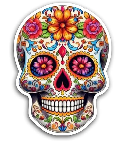 Calcomanías De Calaveras De Azúcar Para Autos Calcomanía De Acento