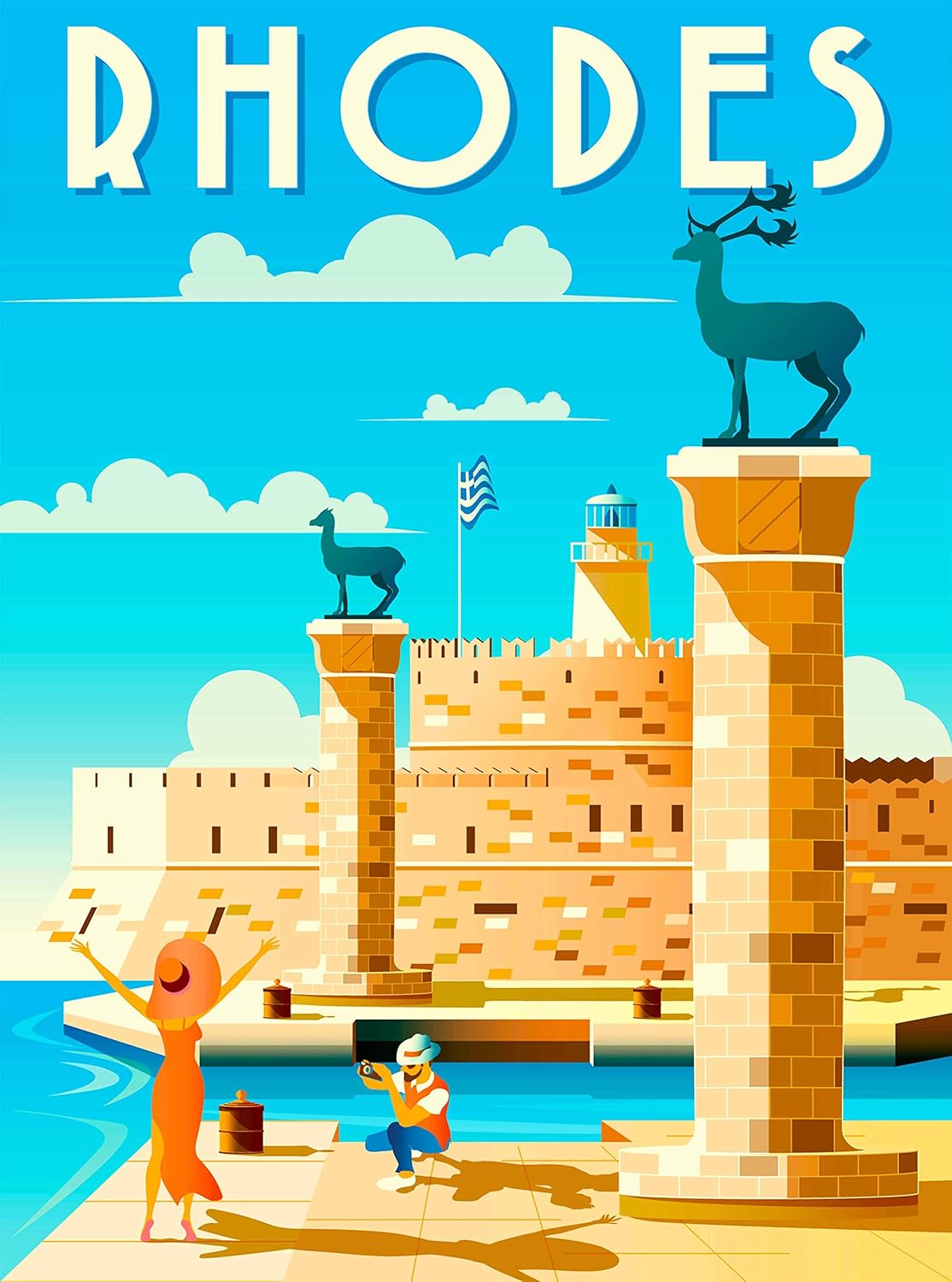 Amazon.com: A SLICE IN TIME Island of Rhodes Greece Greek The Greek ...