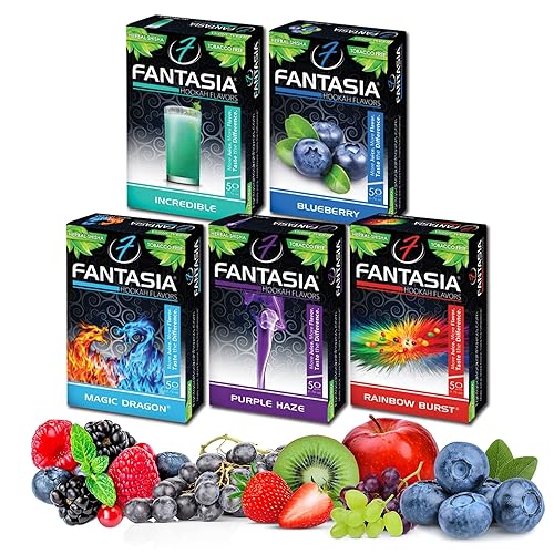 Fantasia Hookah Shisha Flavors, Tobacco & Nicotine Free — Berry Variety ...