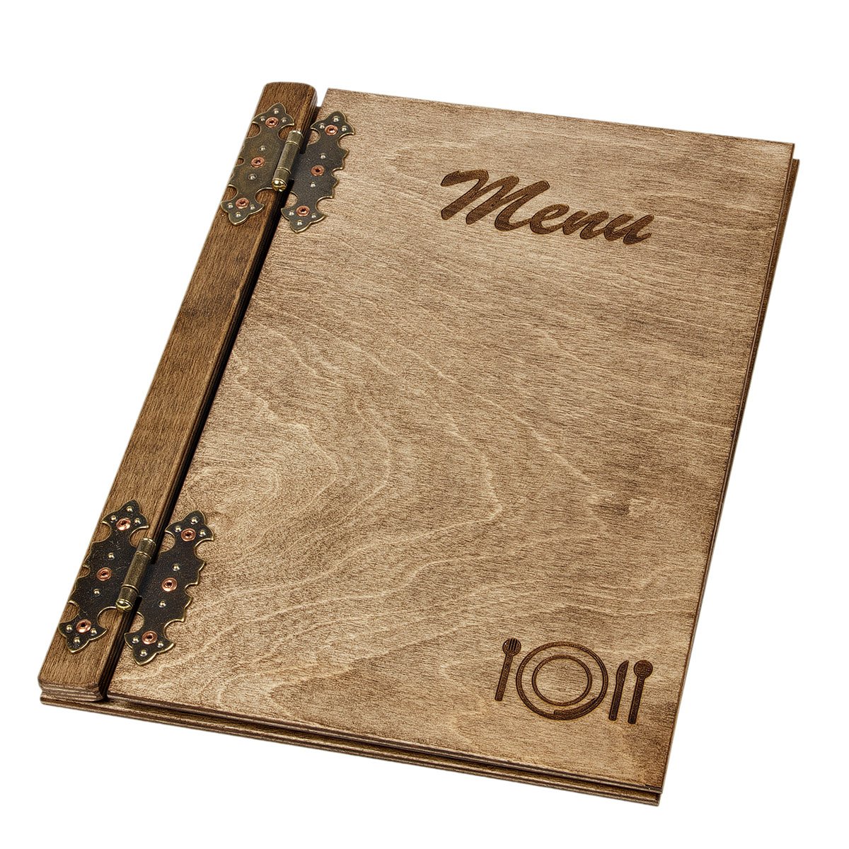 Buy Wooden menu wood menu restaurant card, inscription engraved MENU ...