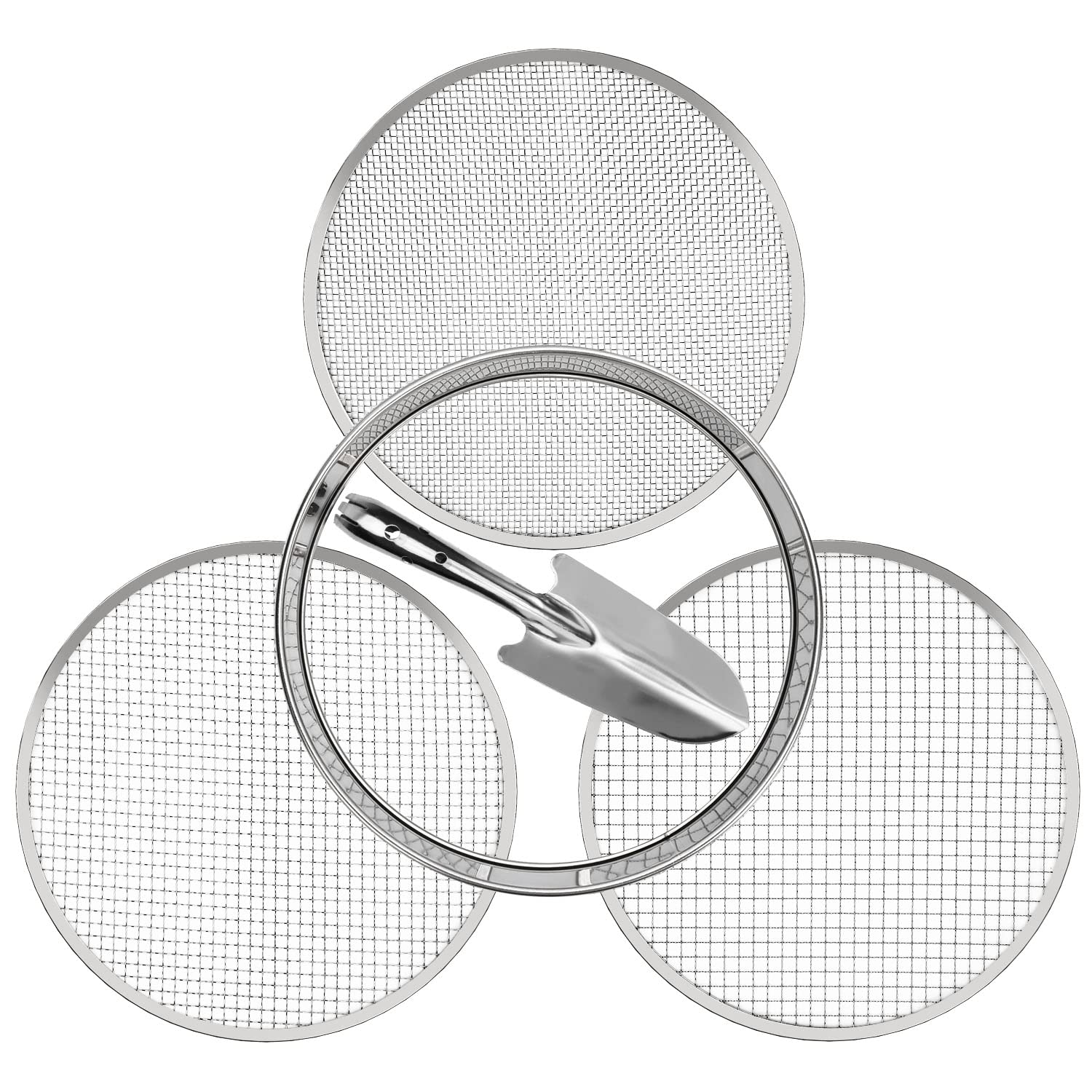 Soil Sieve Garden Potting Riddle Sieve Stainless Steel Soil Sieve Set ...