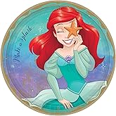 Amazon.com: Amscan Enchanting Disney Princess Belle Round Paper Plates ...