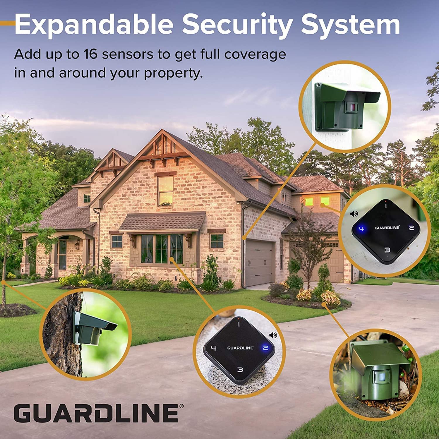 Mua Guardline 1320 Foot Range Wireless Driveway Alarm [4 Motion ...