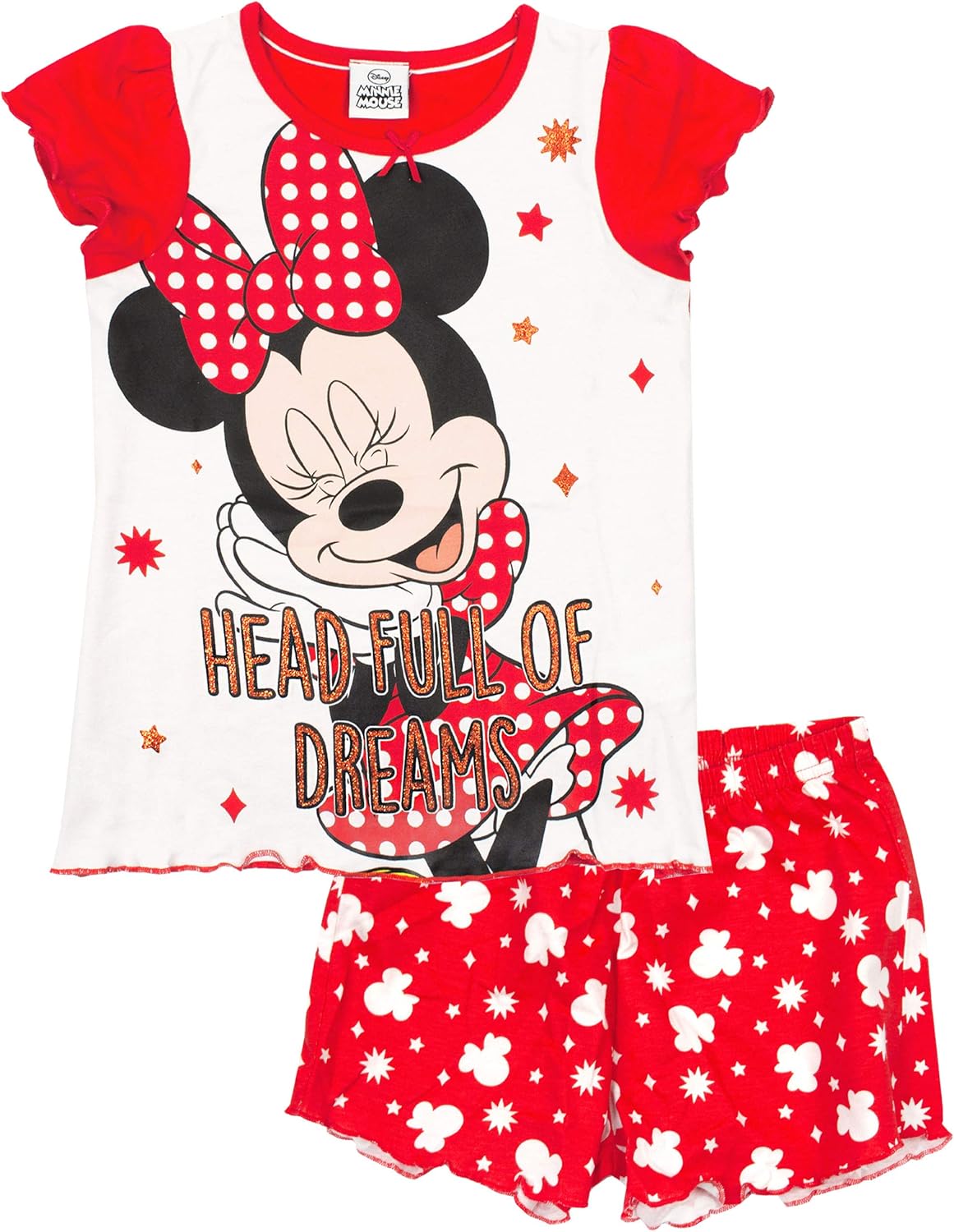 Disney | Minnie Mouse “Head Full of Dreams” T-Shirt and Shorts Pyjama ...