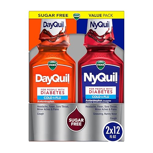 Vicks DayQuil & NyQuil Diabetes Cold & Flu Relief Medicine Co-Pack ...