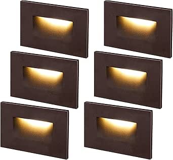 Amazon.com: LEONLITE Dimmable 120V LED Step Lights, 150LM 3.5W Stair ...