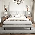 Amazon.com: CXVX Full Size Platform Bed Frame with Upholstered ...