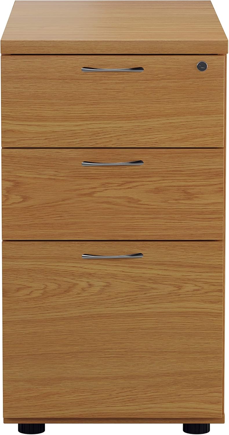 Office Hippo Heavy Duty 3 Drawer Desk High Pedestal, Pre-Assembled ...