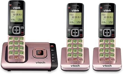 Amazon.com : Vtech 3 Handset Cordless Phone Answering System with ...
