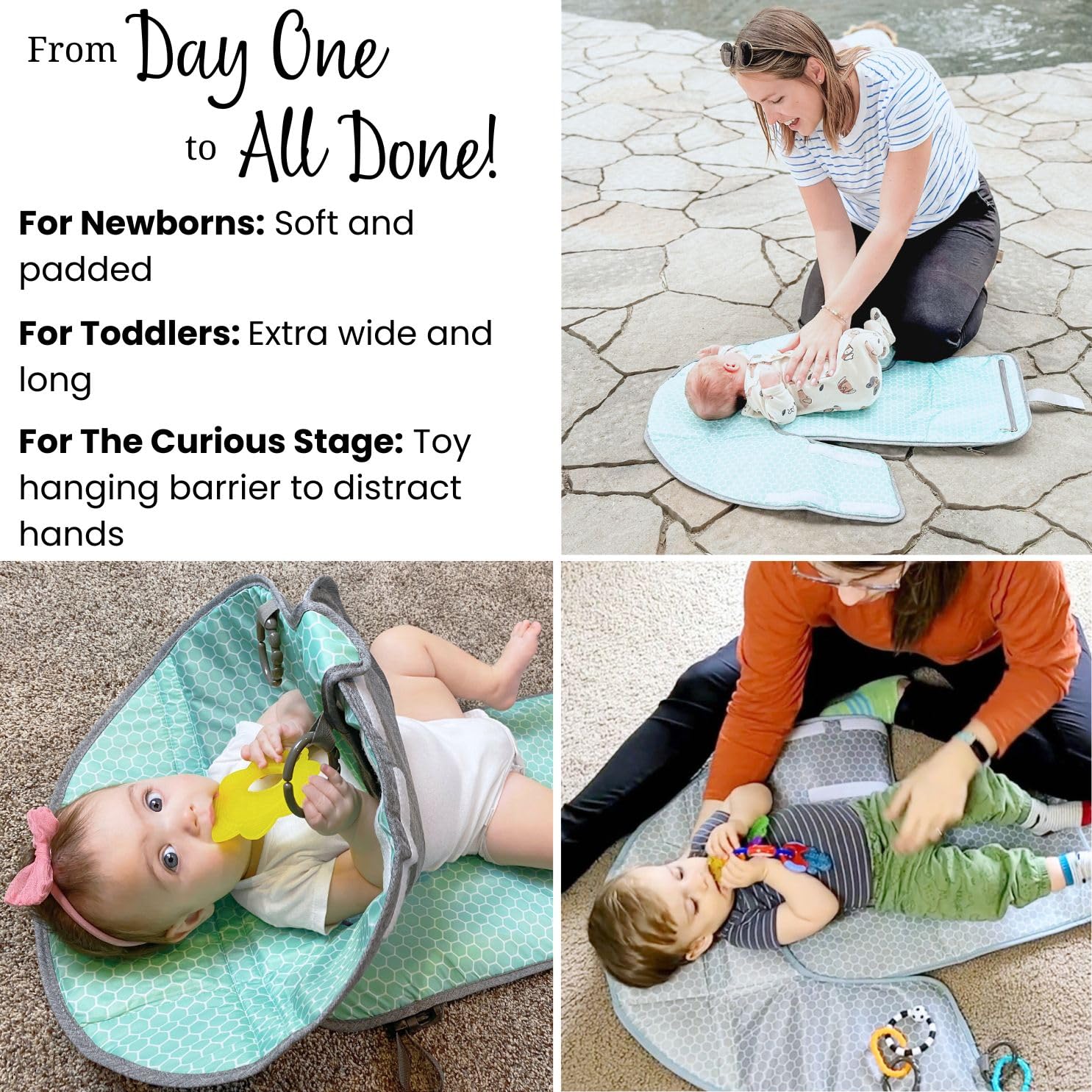 Mua SnoofyBee - Portable Playtime Changing Pad: 3-in-1 Diaper Clutch ...