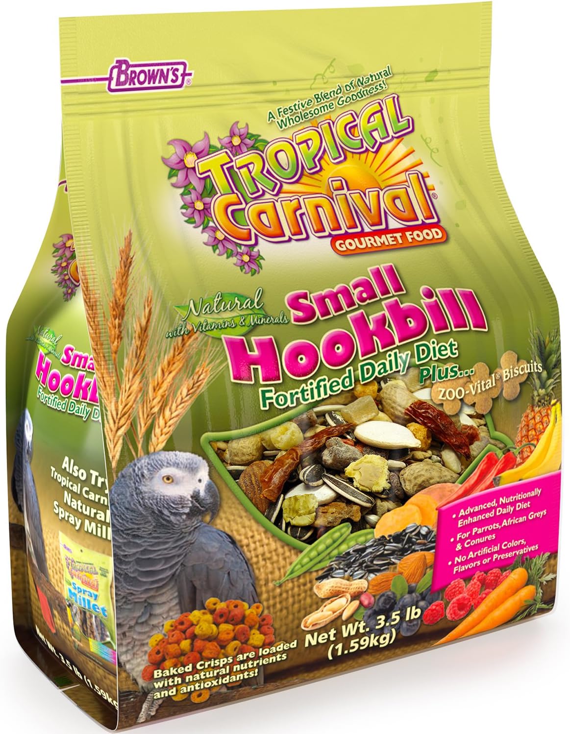 Amazon.com : F.M. Brown'S Tropical Carnival Natural Small Hookbill Food ...