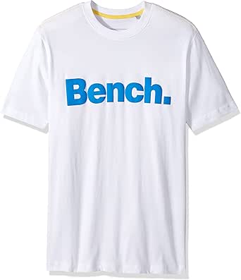 Bench Men's Plain T-Shirt with Logo, Bright White, L: Amazon.ca ...