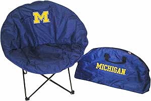Amazon.com : NCAA Michigan Wolverines Round Folding Chair : Sports Fan ...