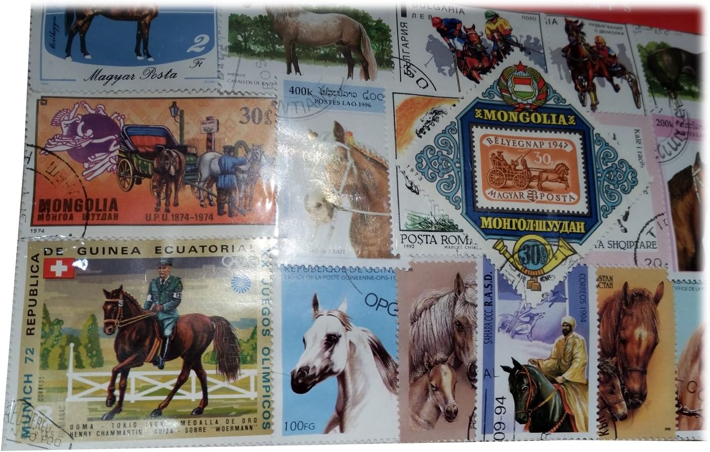 Horse Horses, Worldwide Stamps from Around The World, Collectable Set ...