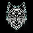 Amazon.com: MAYJOYDIY Wolf Iron on Rhinestone Heat Transfer 5.7×7.6inch ...