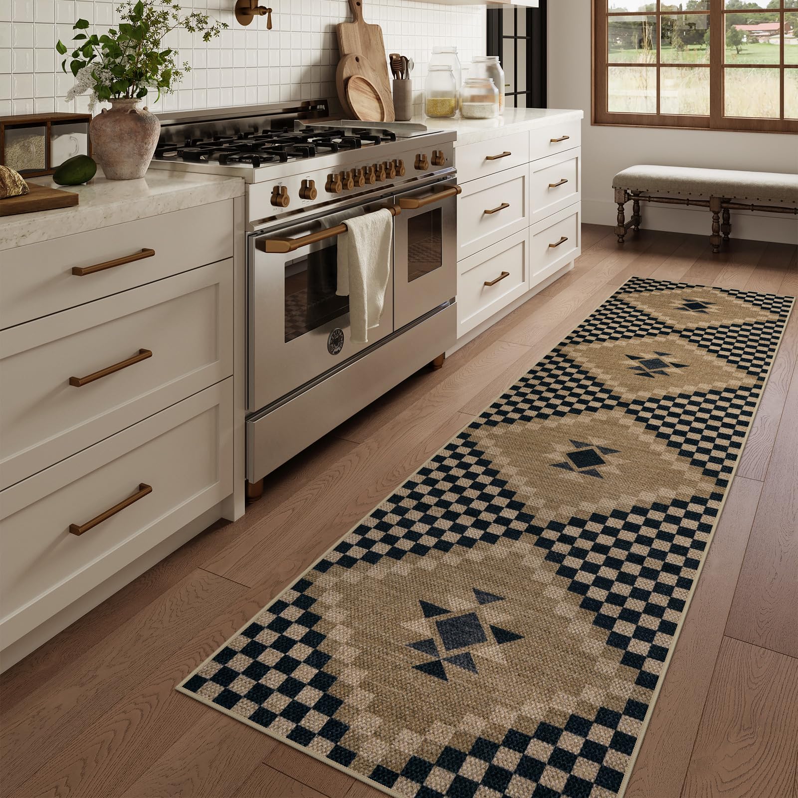 LIVEBOX Easy Jute Runner Rugs for Hallway 2x10, Non Slip Washable Rug ...