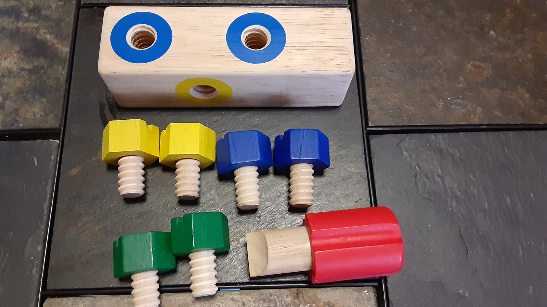 $6/mo - Finance Guidecraft Screw Block - Kids Multi-Color Matching Game ...