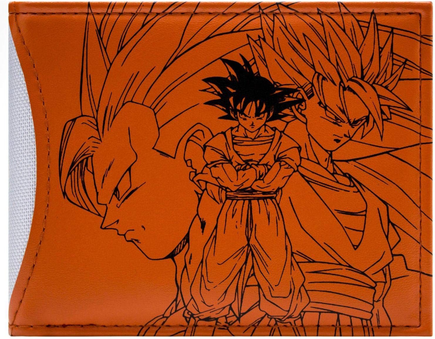 Dragon Ball Z Goku Kanji Coin and Card Bi-Fold Wallet Orange – BigaMart