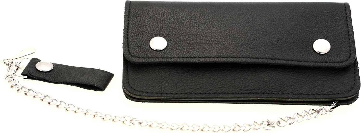 Men's 8? Trucker Wallet With A Chain Glove Leather Made In America ...