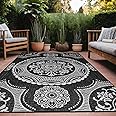 Amazon.com: LuuL Home Medallion Outdoor Rug 8x10 Washable Outside ...