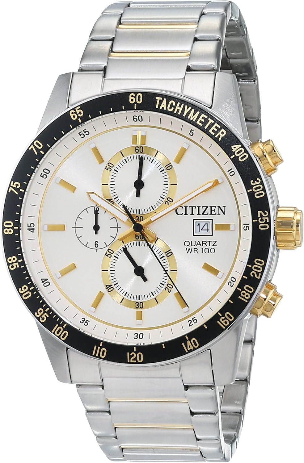 Citizen Herren Chronograph Quarz Uhr mit Edelstahl Armband AN3604-58A ...