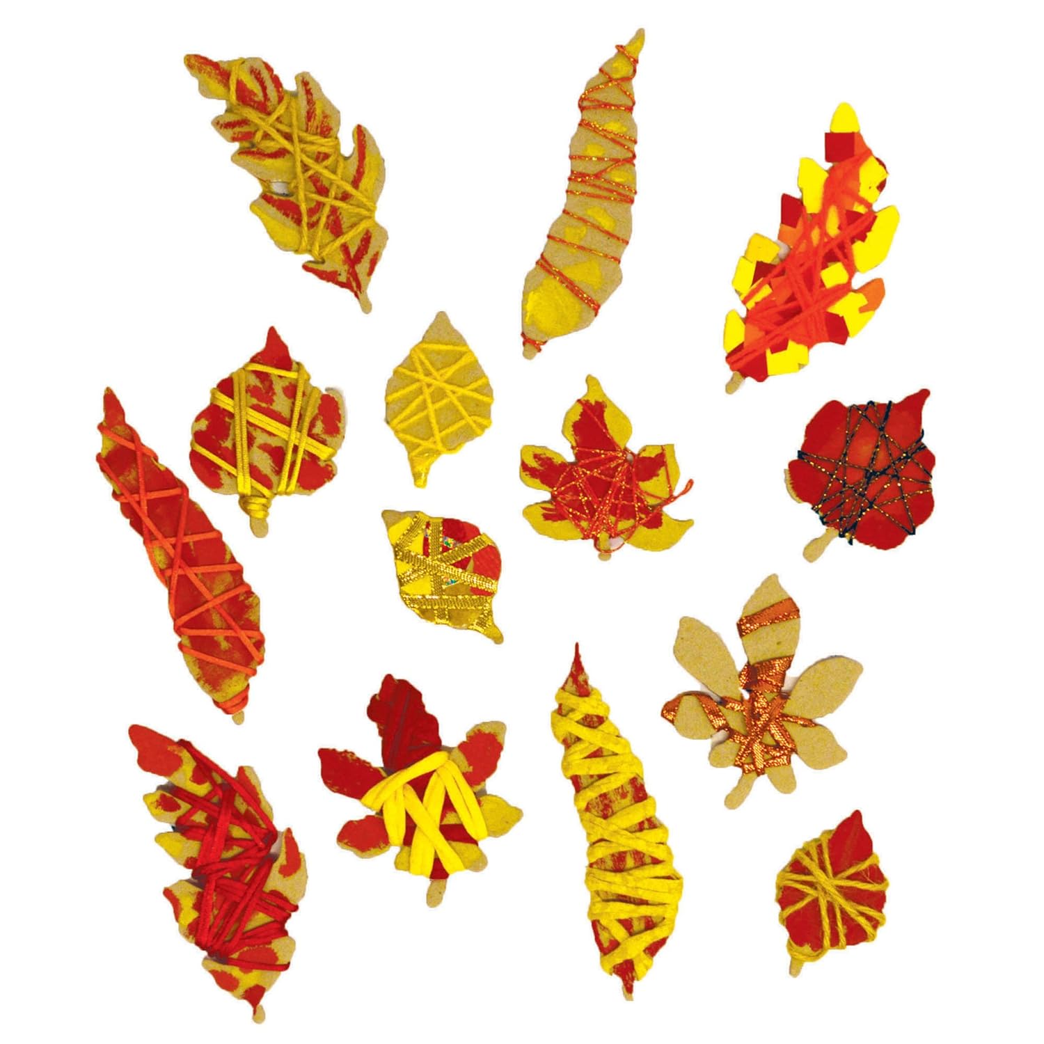 Springboard 10483 Autumn Wrapping Leaves Craft Activity (Pack of 100 ...