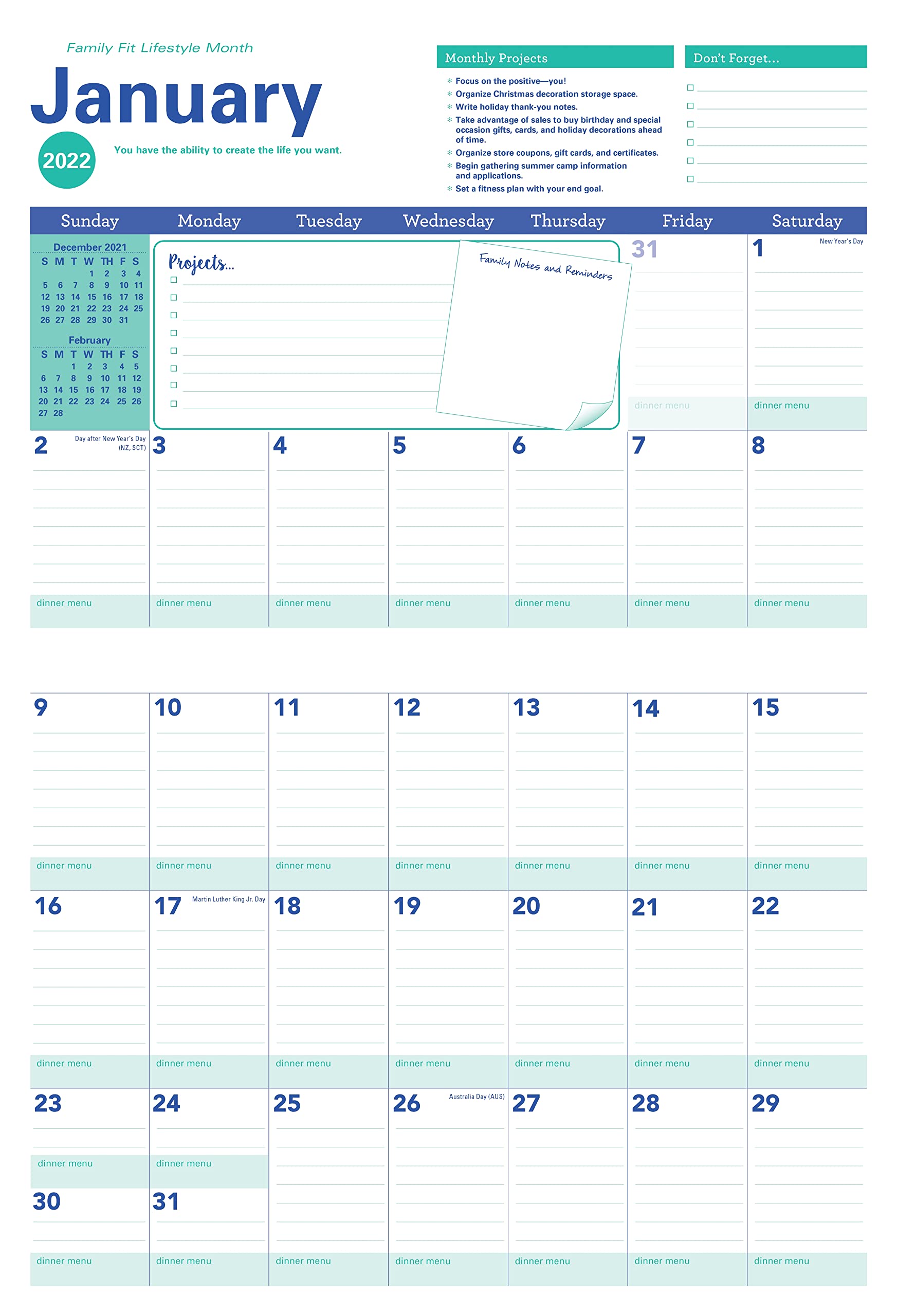 Mua 2022 Amy Knapp's Big Grid Family Organizer Wall Calendar: 17-Month ...