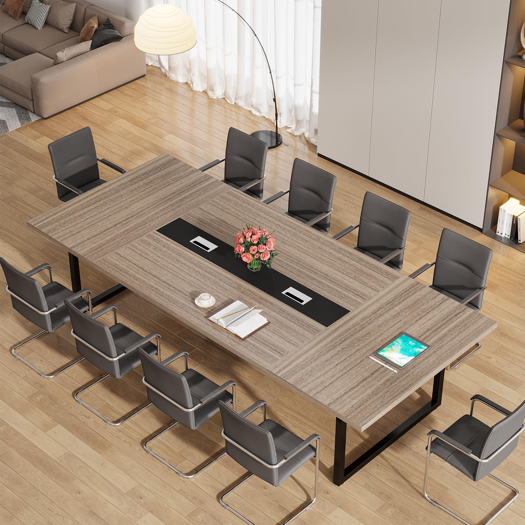 Tribesigns 8FT Conference Table, 94.49 L X 47.24 W X 29.53 H Inches ...