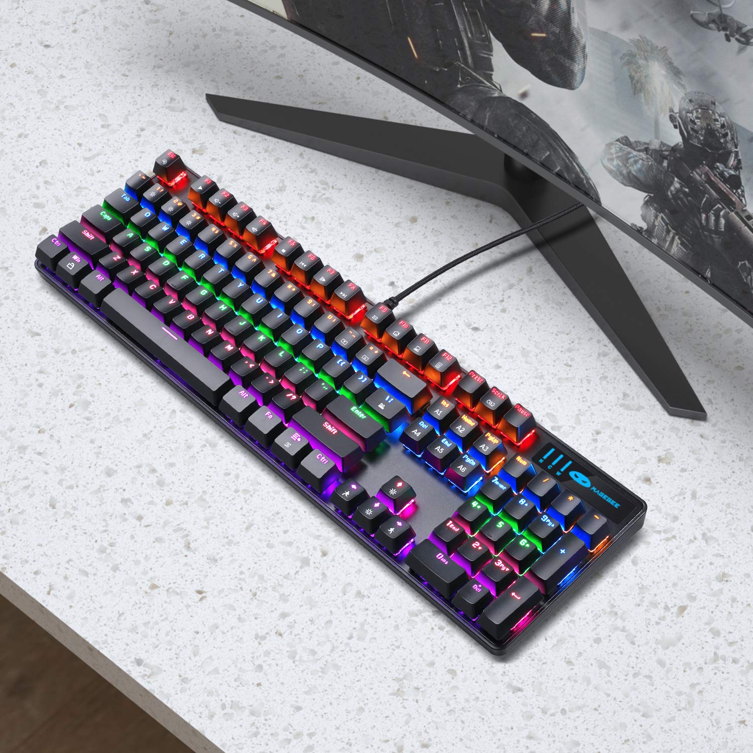 Mua MageGee Mechanical Gaming Keyboard, Storm Rainbow Backlit Ultra ...