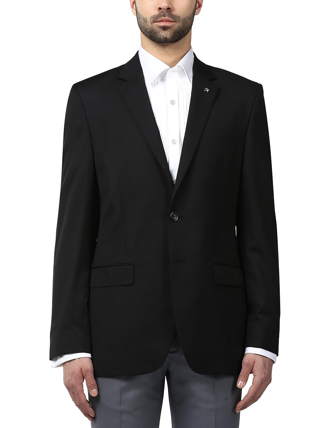 Buy Raymond Black Contemporary Fit Wool Blend Blazer_RMJX01403-K686F120 ...
