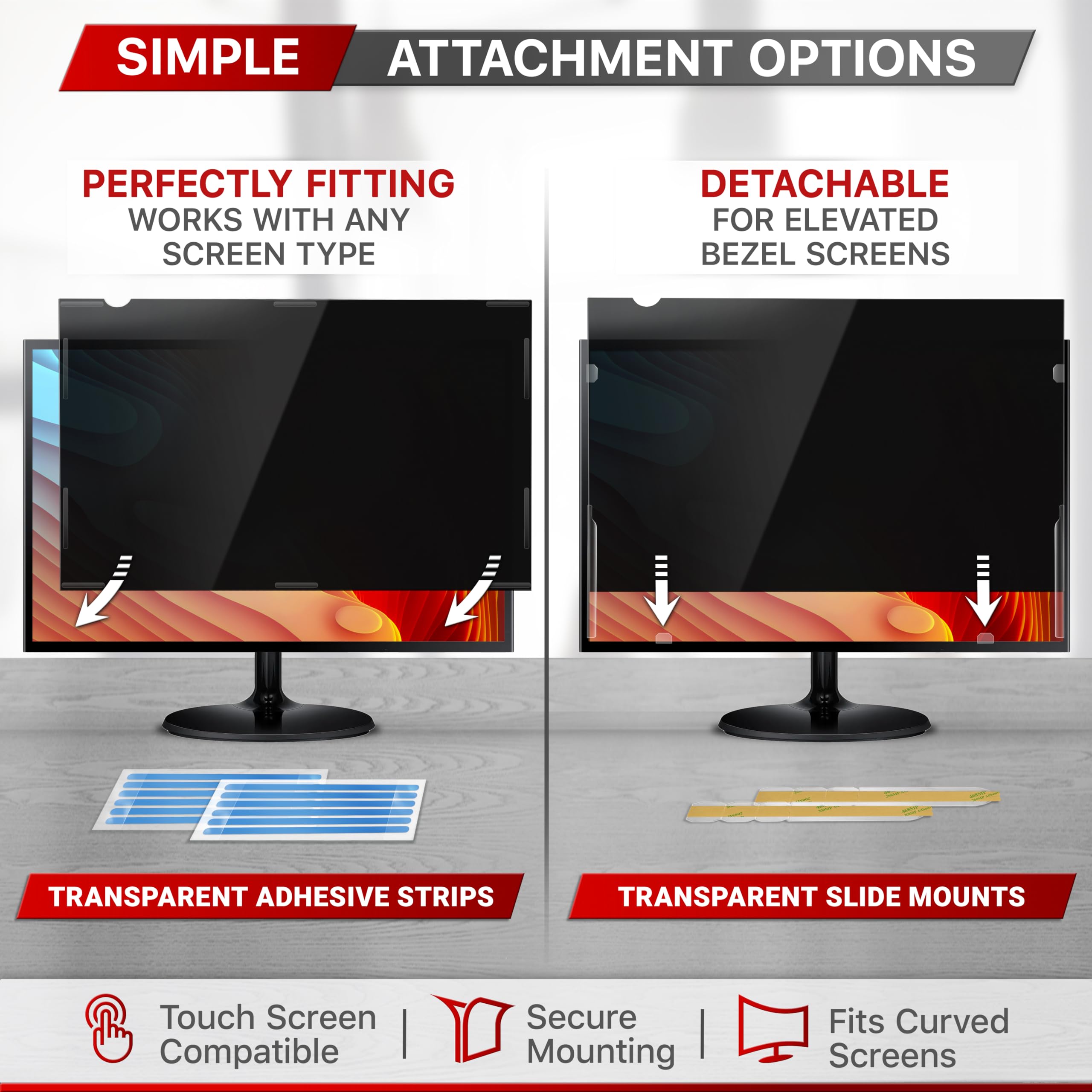 27 Inch 16:9 Computer Privacy Screen Filter For Widescreen Monitor And ...