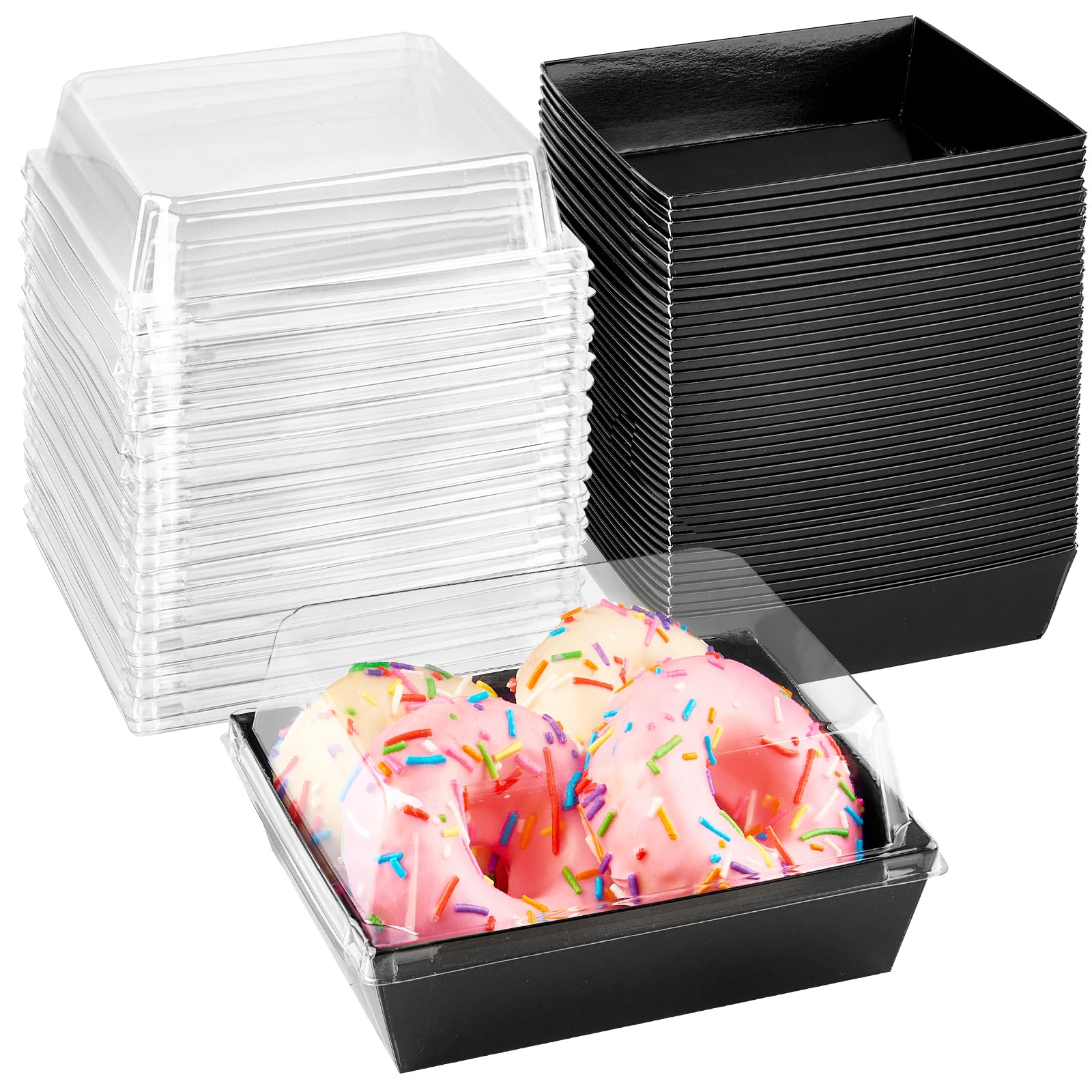 Ocmoiy Small Charcuterie Boxes with Clear Lids, To Go Paper Disposable ...